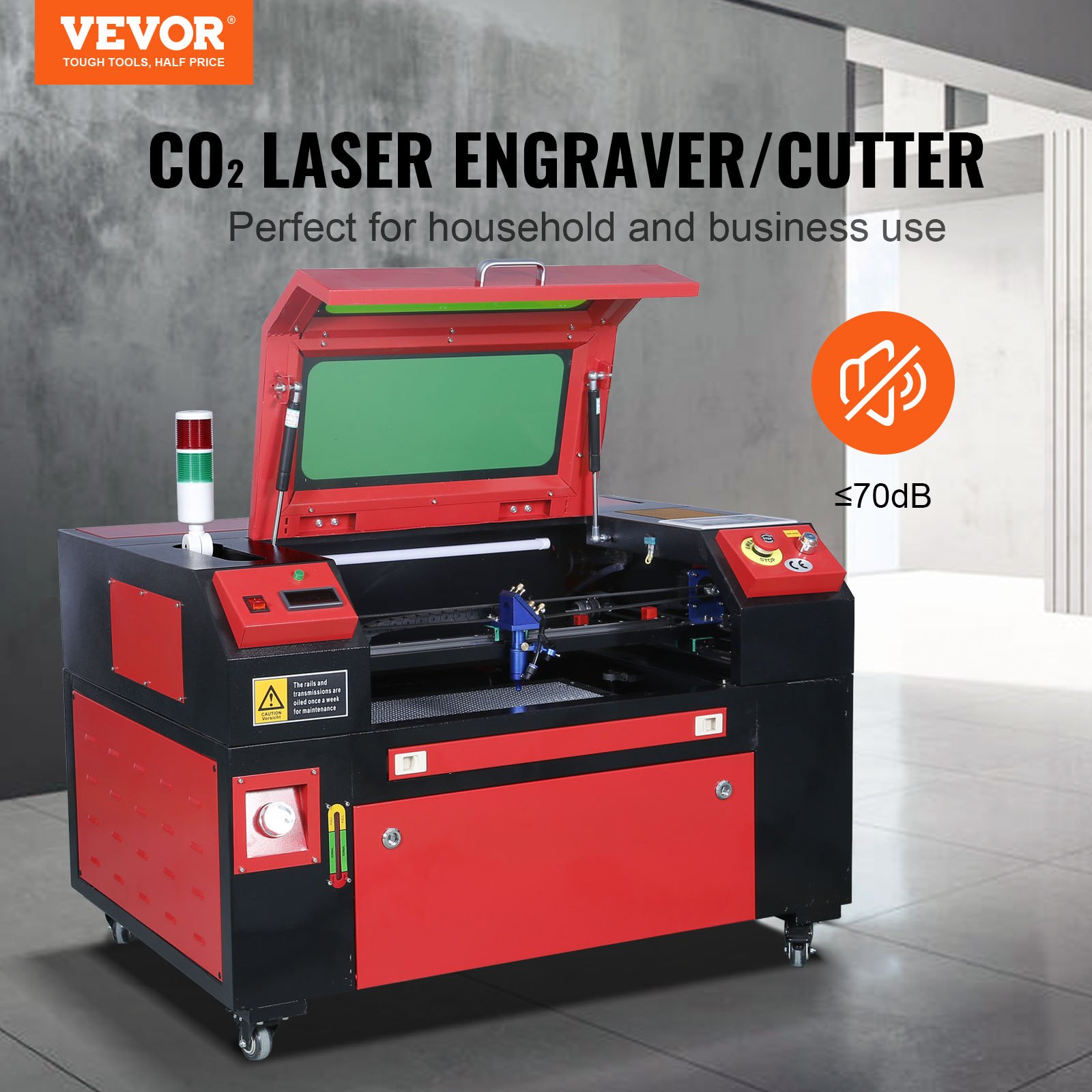 VEVOR 50W CO2 Laser Engraver Engraving Carving Print Machine 300x500 mm ...