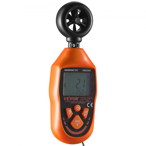 VEVOR Handheld Anemometer, 14℉-113℉, Digital Wind Speed Meter Gauge ...