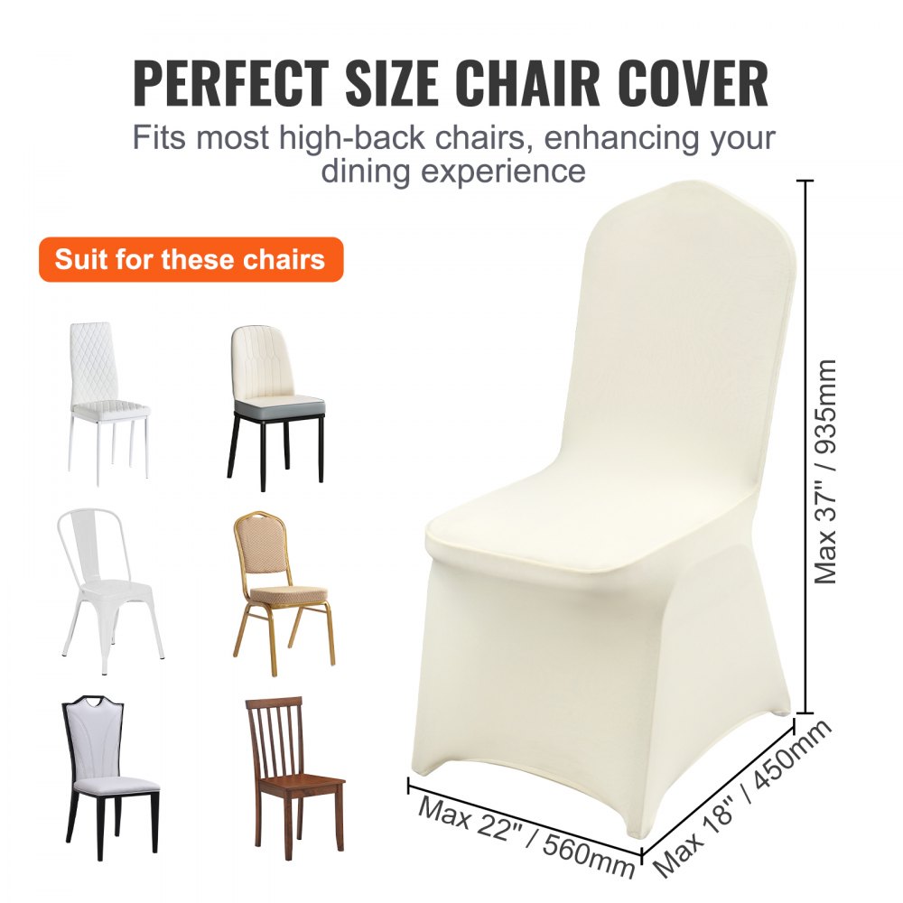 VEVOR Stretch Spandex Folding Chair Covers, Universal Fitted Chair ...