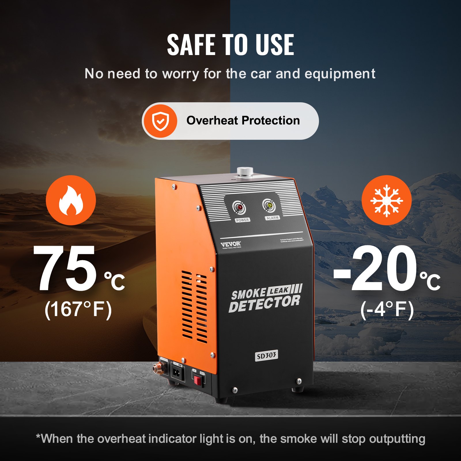 VEVOR Automotive Smoke Machine Leak Detector EVAP Fuel Smoke Machine ...