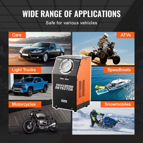 VEVOR Automotive Smoke Machine Leak Detector EVAP Leak Tester Built-in ...