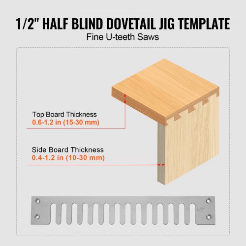 VEVOR Dovetail Jig 12 Inches Precise Dove Tailing Router Jigs with 3 ...