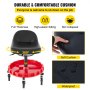 VEVOR Shop Stool, 300 LBS Rolling Garage Stool, 22” to 26” Adjustable ...