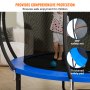 VEVOR 12FT Trampoline, 400 lbs Trampoline with Enclosure Net, Ladder ...