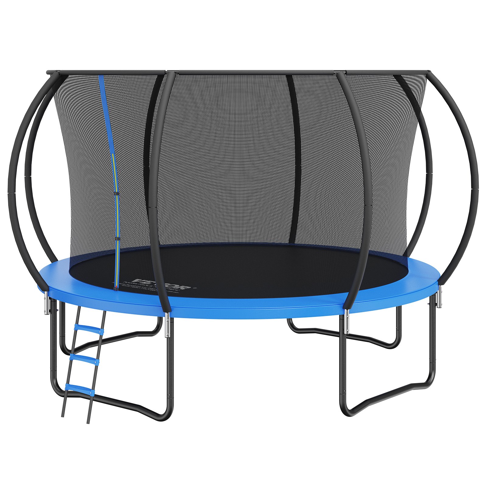 VEVOR 12FT Trampoline, 400 lbs Trampoline with Enclosure Net, Ladder ...