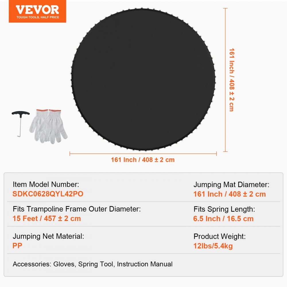 VEVOR Trampoline Jumping Mat — Durable and High Bounce