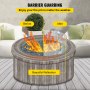 VEVOR Fire Pit Wind Guard, Glass Flame Guard, Round Glass Shield, 1/4 ...