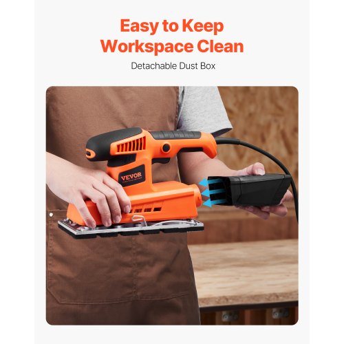 1/2 Sheet Sander 320W Max 12000 RPM Sheet Finishing Sander for ...