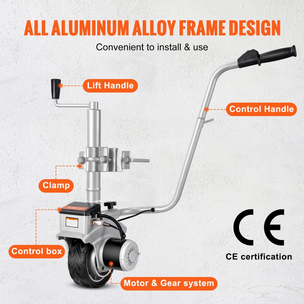 VEVOR Electric Trailer Dolly, 5000lbs Towing Capacity, 350W 12V Trailer ...