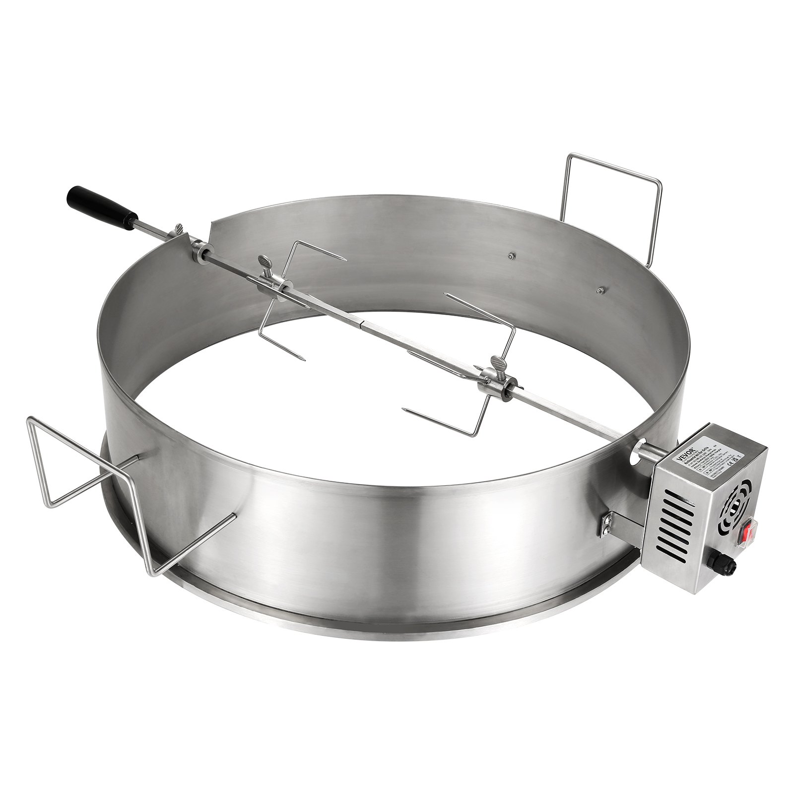 VEVOR BBQ Rotisserie Ring Kit for 22" Kettle Charcoal Grills Stainless ...