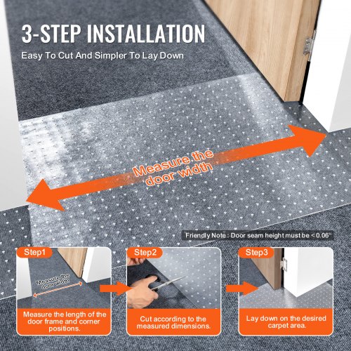VEVOR Carpet Protector for Pets, 15" x 4' PVC Scratch-Proof Cat Carpet ...