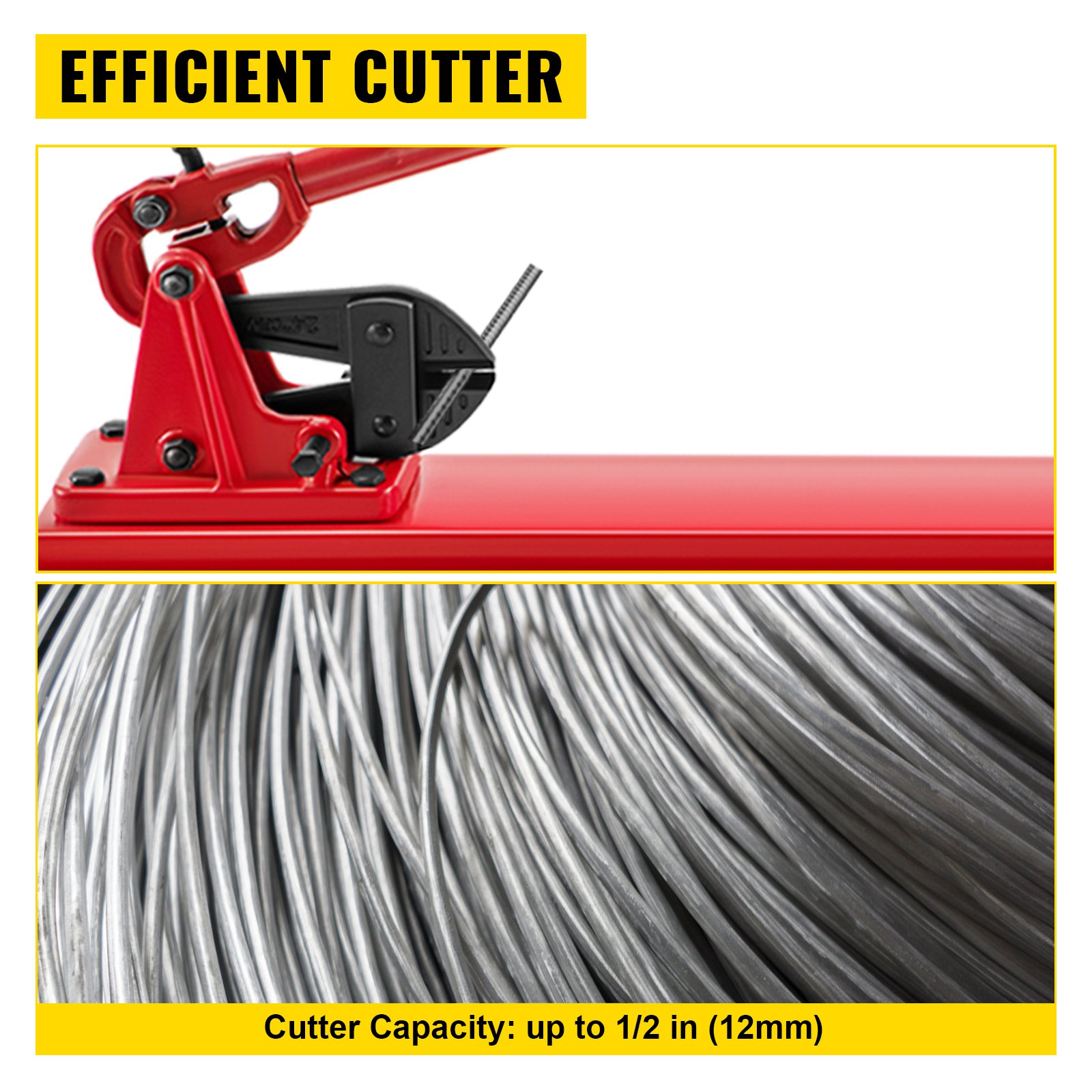 VEVOR 24" Bench Type Hand Swager, Cutting Capacity 3/8" Bolt Cutter ...