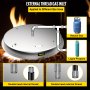 VEVOR Drop in Fire Pit Pan, 25" x 25" Round Fire Pit Burner, Stainless ...