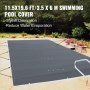 VEVOR PVC Swimming Pool Cover–11.5x19.6ft, Charcoal 680g/m²