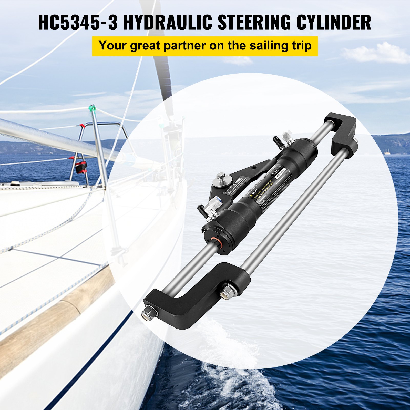Hydraulic Steering Cylinder Outboard Steering Pump HC5345-3 Marine ...