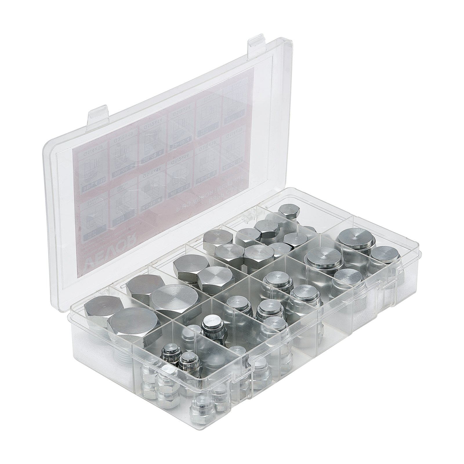 VEVOR Hydraulic Caps and Plugs Kit - 64 PCS, #45 steel