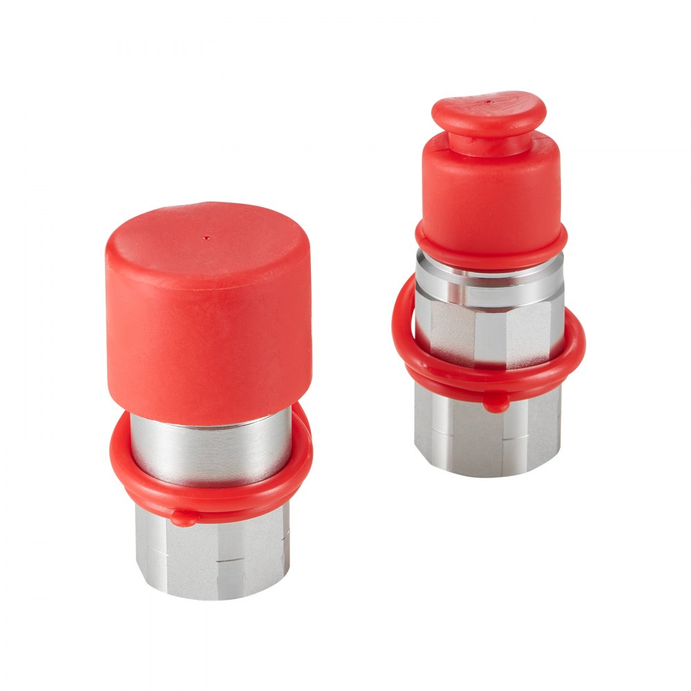 VEVOR 1/2" Flat Face Hydraulic Couplers, 1/2" NPT Skid Steer Hydraulic ...