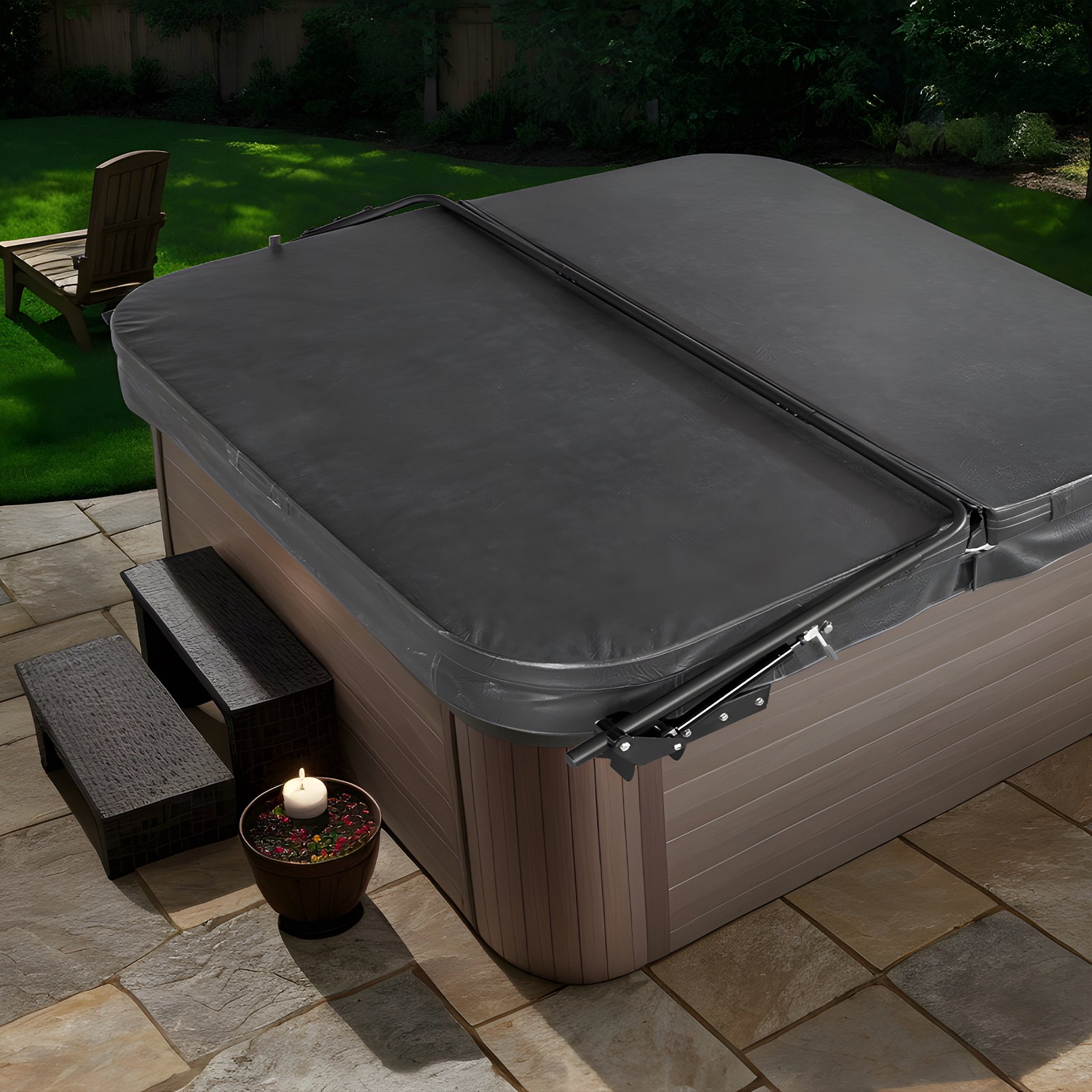 VEVOR Hot Tub Cover Lift, Spa Cover Lift, Hydraulic, Width 69" - 96.5 ...