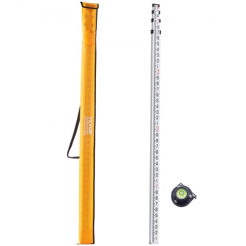 VEVOR Aluminum Grade Rod, 14-Feet/10ths 6 Sections Telescopic Measuring ...