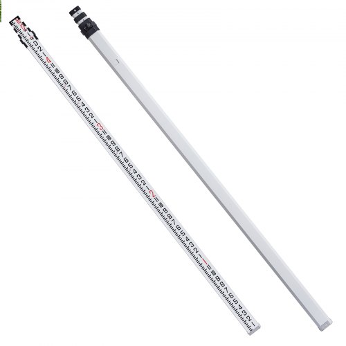 VEVOR Aluminum Grade Rod, 16-Feet/8ths 4 Sections Telescopic Measuring ...