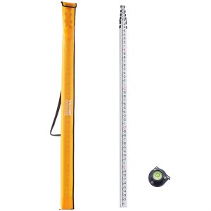 VEVOR Measuring Rod 25-Feet/10ths 6 Sections Telescopic Grade Rod 1 ...