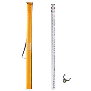 VEVOR Measuring Rod 9-Feet/8ths 3 Sections Telescopic Grade Rod 1/8in w ...