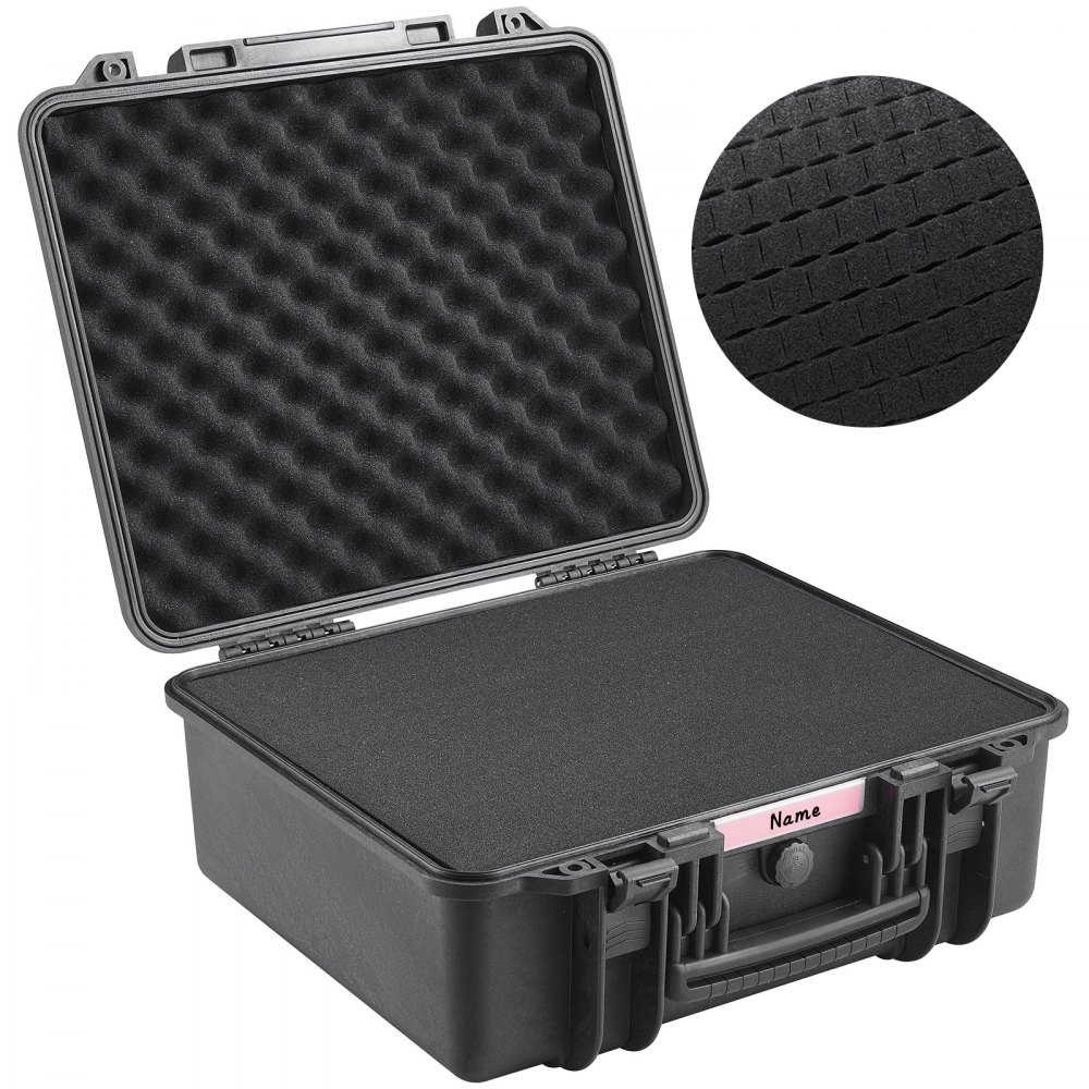 VEVOR Hard Pistol Cases with Pre-cut PU Foam Lockable Pistol Case for 6 ...