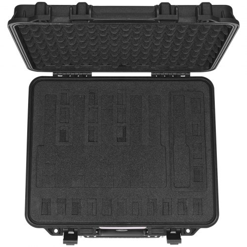 VEVOR Hard Pistol Cases with Pre-cut Lining Lockable Pistol Case for 6 ...