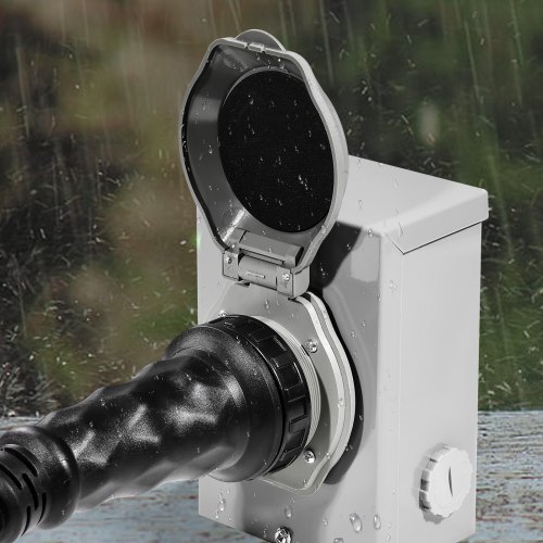 VEVOR 50 Amp Generator Cord and Power Inlet Box Kit, 50FT, NEMA 14-50P ...