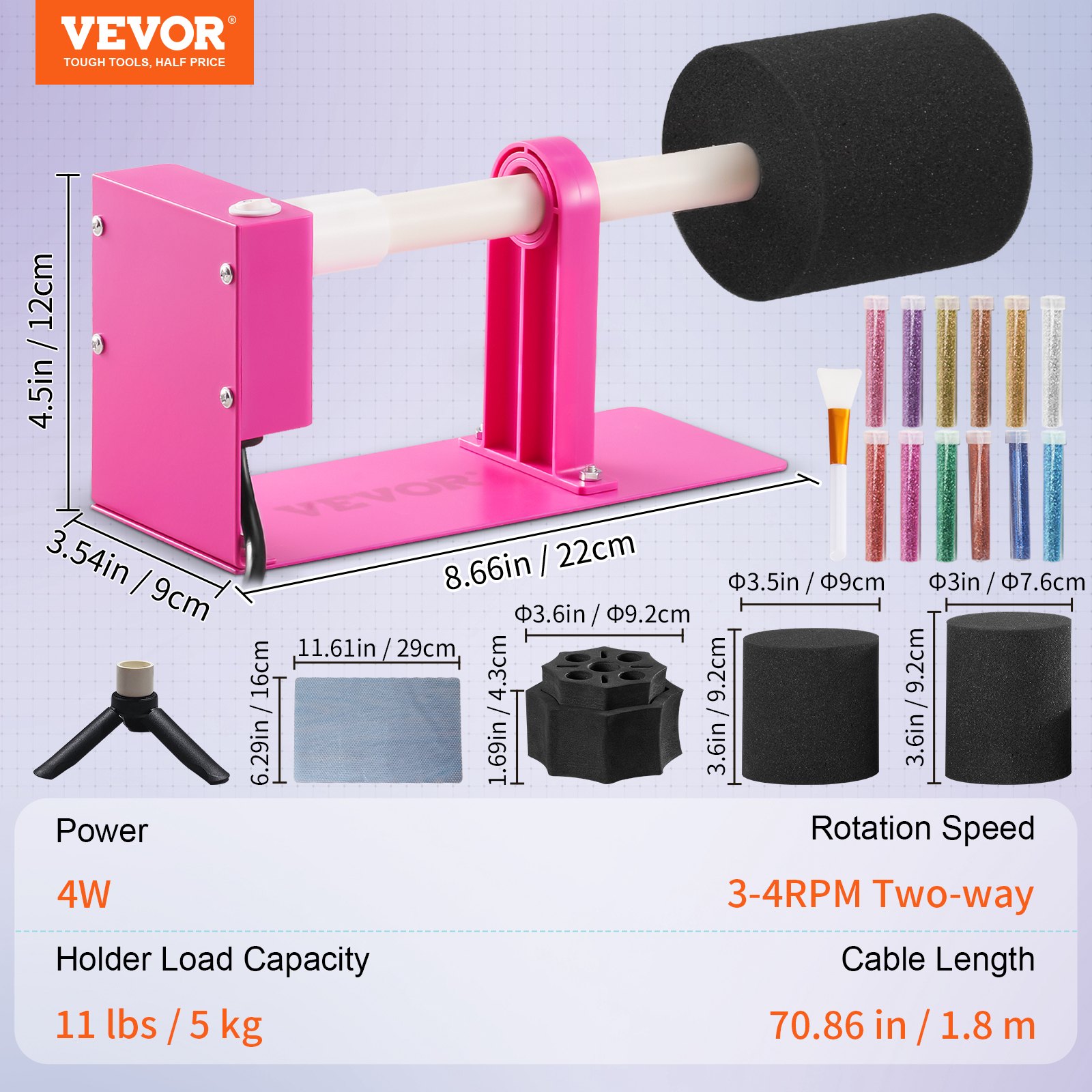 VEVOR Cup Turner for Crafts Tumbler, Tumbler Turner DIY Glitter Epoxy ...