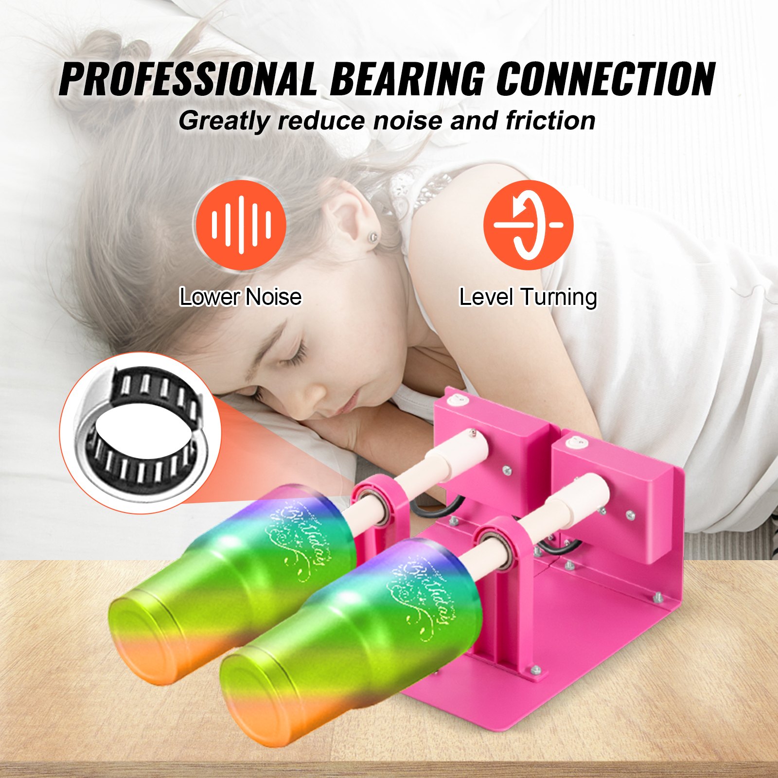 VEVOR Double Cup Turner 2-Arm Pen Turner with Epoxy Resin Kit for ...