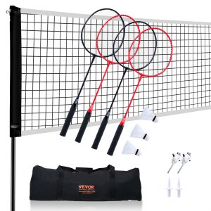 VEVOR Badminton Net Set, Outdoor Backyard Beach Park Badminton Net ...