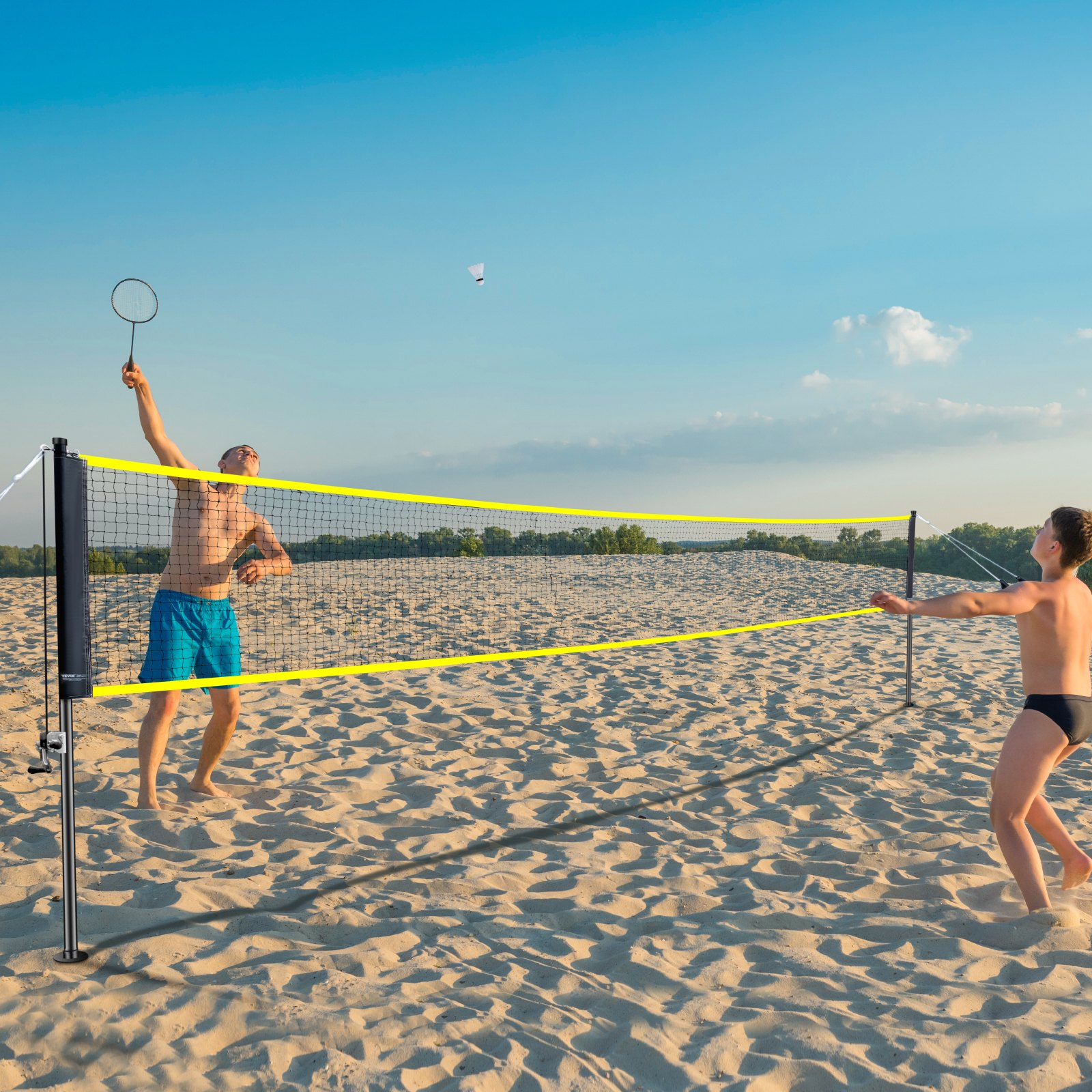 VEVOR Badminton Net Set, Outdoor Backyard Beach Park Badminton Net ...