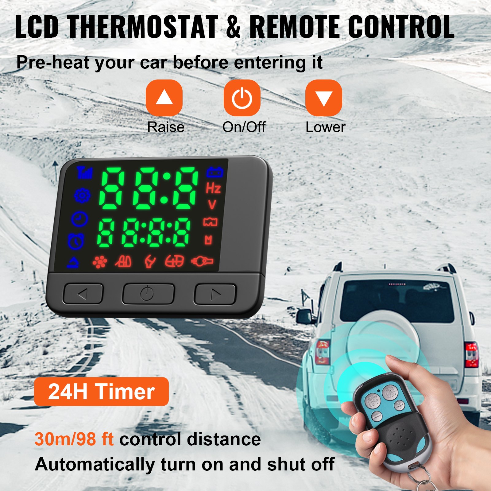 VEVOR 2KW Diesel Heater 12V 2KW Diesel Air Heater Muffler 2KW Diesel ...