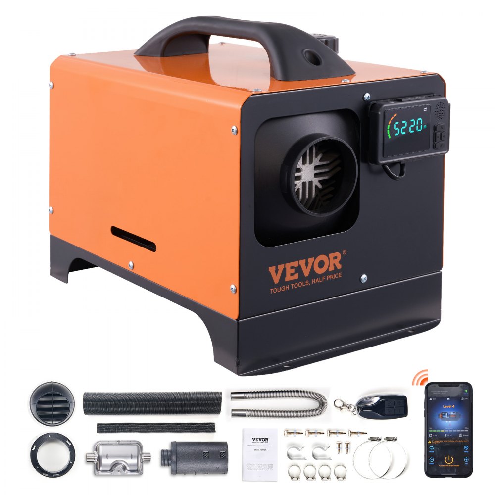 VEVOR 8 KW Diesel Air Heater, Bluetooth App Control All-on-one Diesel ...