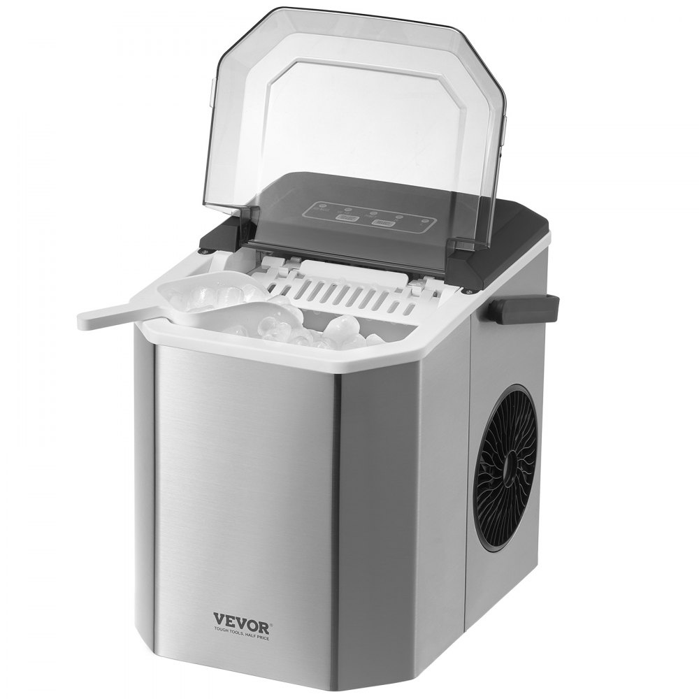 VEVOR Portable Countertop Ice Maker 26Lbs/24H Self-Cleaning with Scoop ...