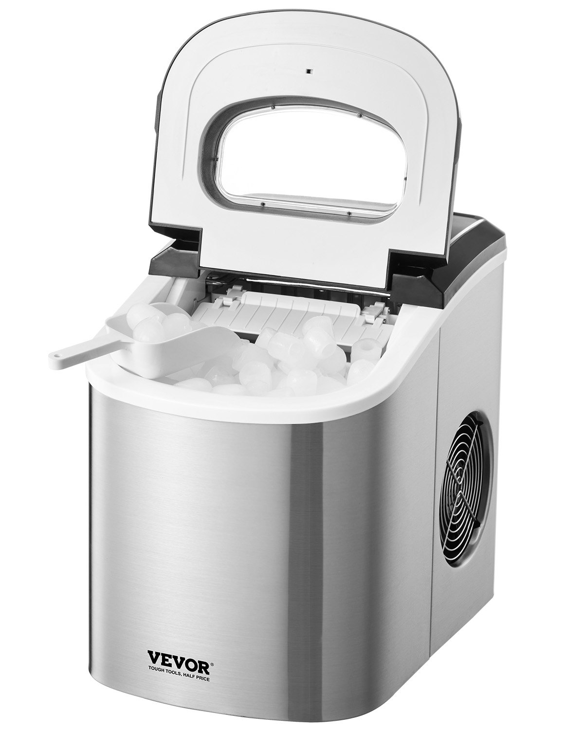 VEVOR Self Cleaning Countertop Ice Maker – Quiet & Fast Ice