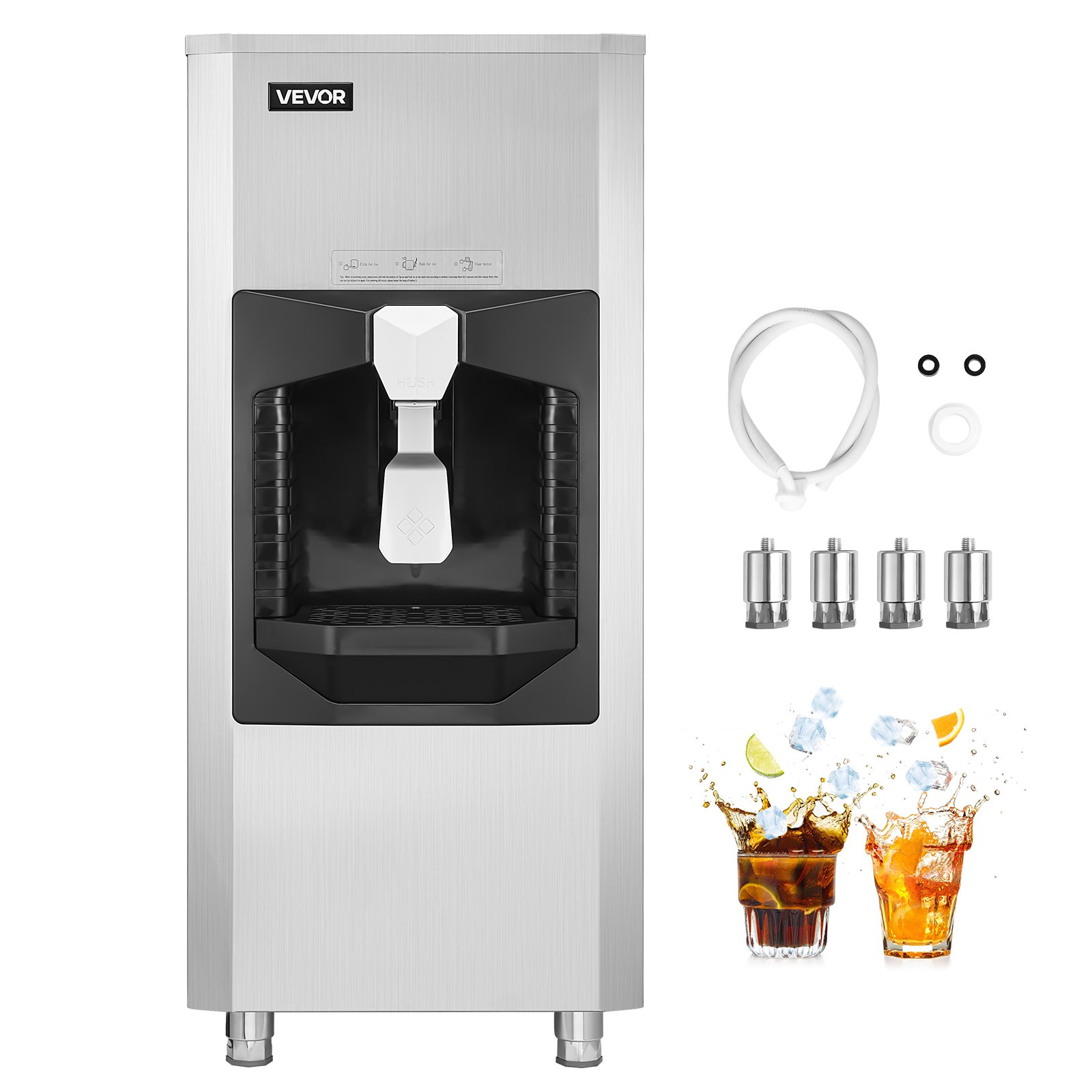 VEVOR Ice Dispenser, Ice Storage Bin with 180 Lbs Storage Capacity, 20 ...