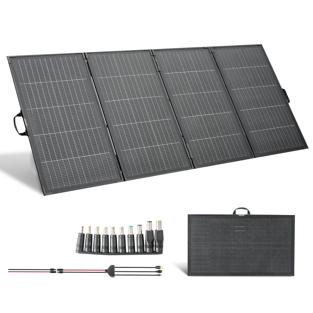 VEVOR 400W Foldable Solar Panel with Frame, 16BB N-Type Monocrystalline ...