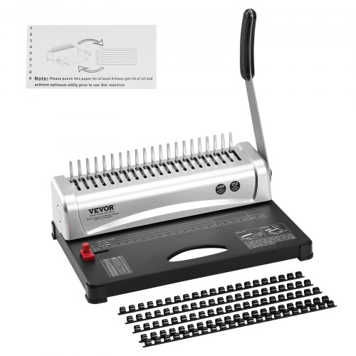 VEVOR Binding Machine, Comb Binding Machine 21-Holes Binding 450 Sheets ...