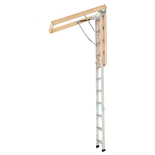Attic Ladder 375LBS / 170KG Capacity for 7.66 to 10.25 ft Ceilings Aluminum | VEVOR US