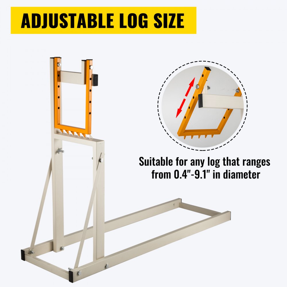VEVOR Logging Saw Horse Durable Steel Log Sawhorse, Foldable Log ...