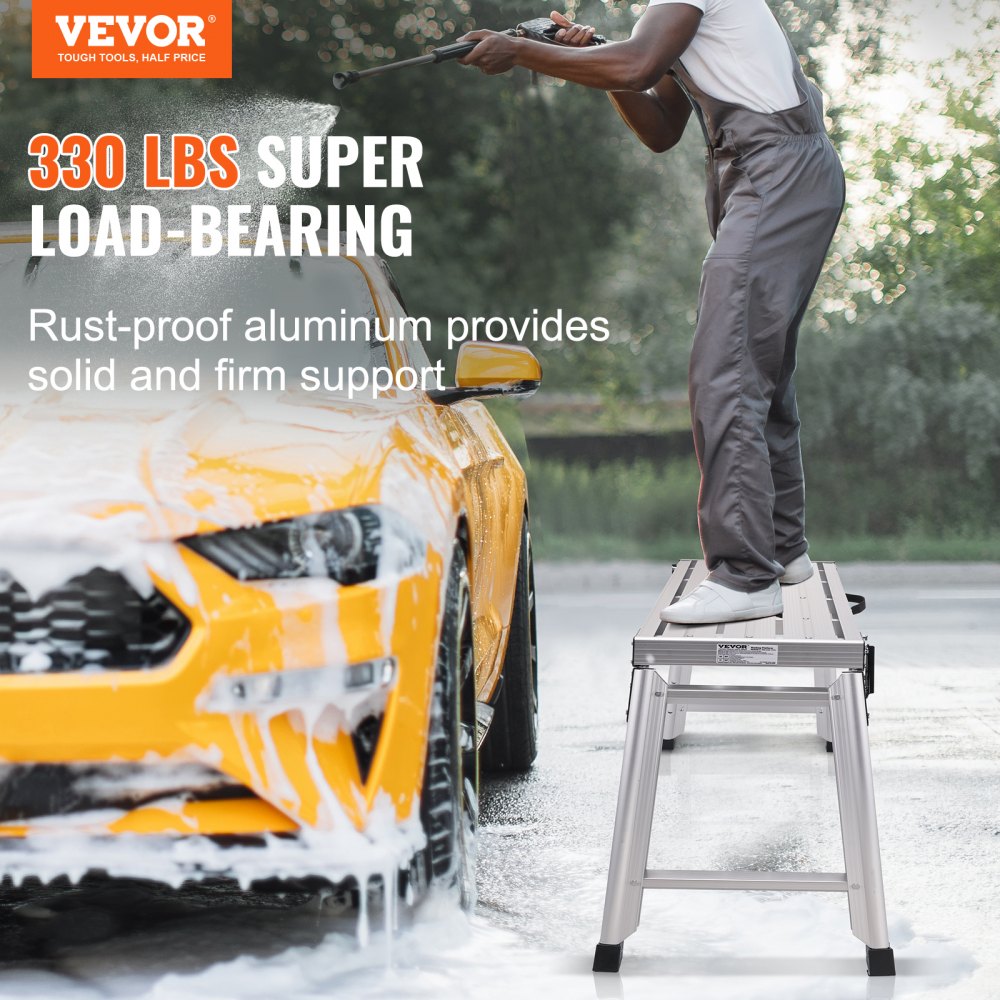 VEVOR 330 lbs Work Platform, 23-34.5 inch Height Adjustable Folding ...
