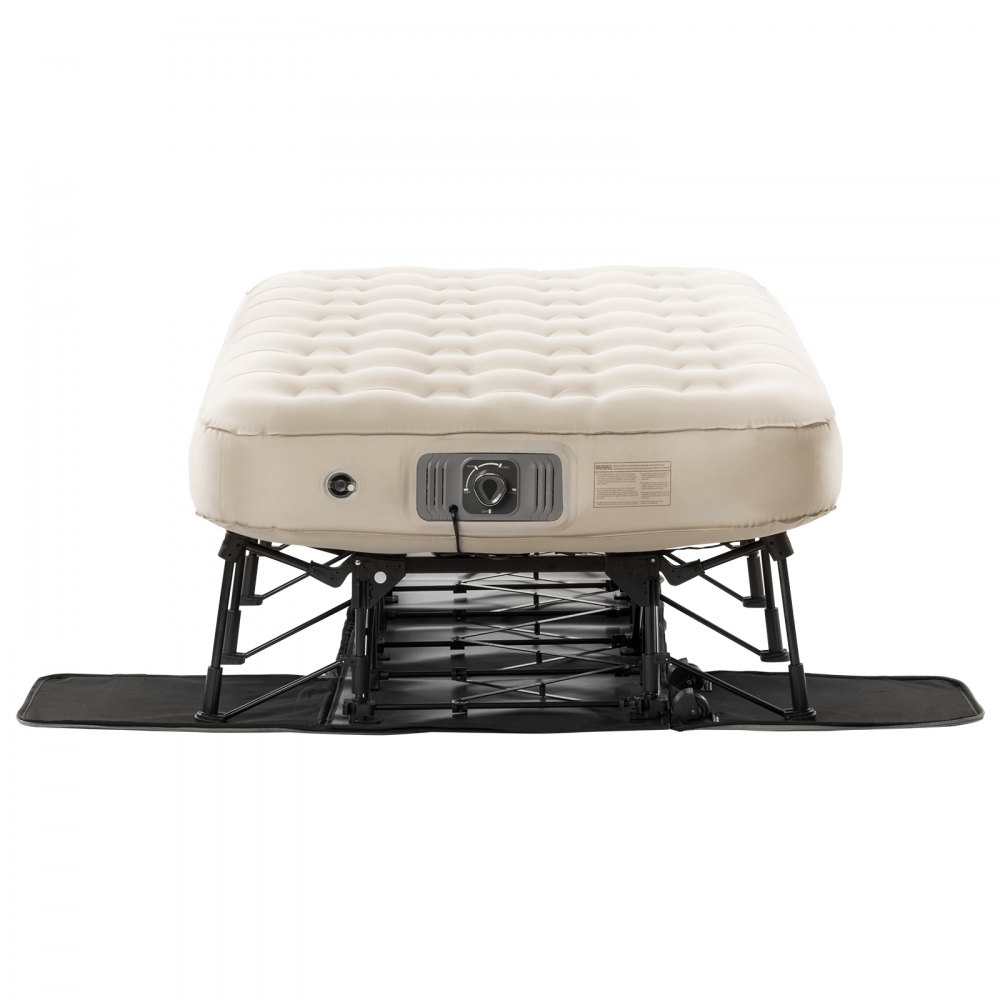 VEVOR Air Mattress with Frame, Inflatable 1 Person Camping Cot with ...