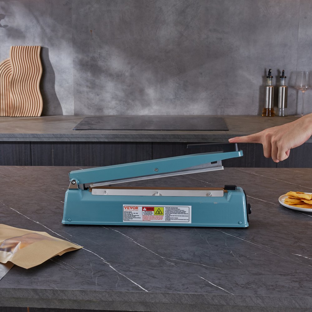 VEVOR Impulse Sealer 12 inch, Manual Heat Seal Machine with Adjustable ...