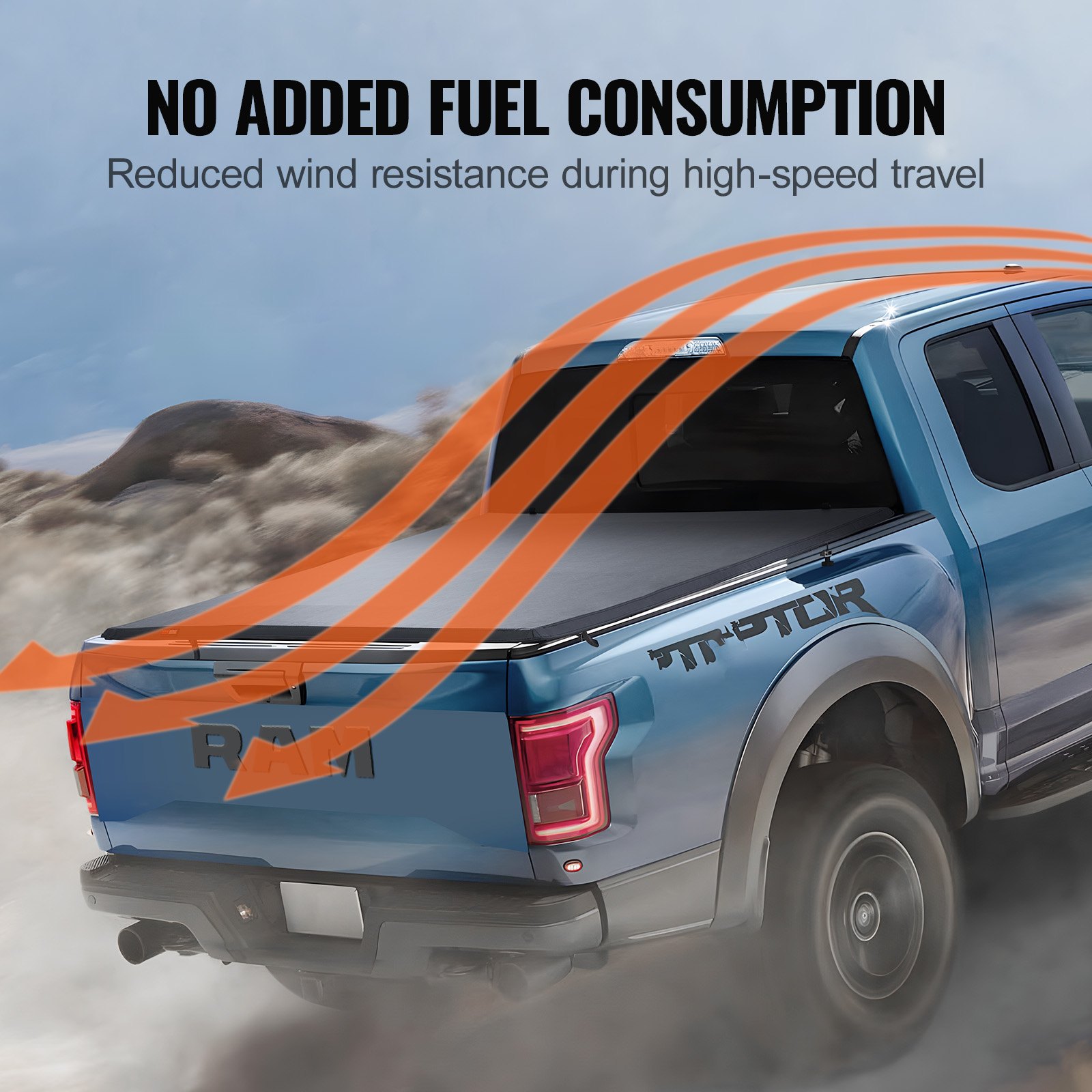 VEVOR Quad-Fold Tonneau Cover Truck Bed Cover for 2002-2024 Dodge Ram ...