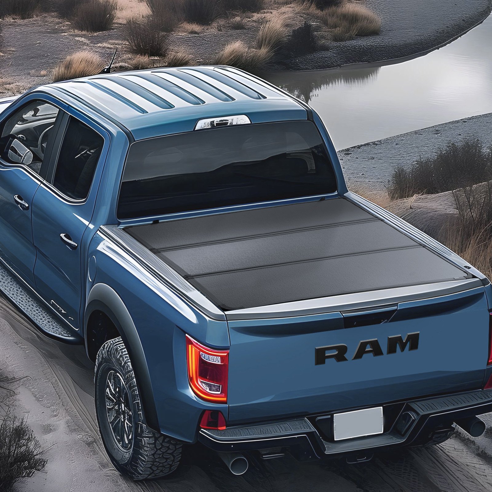 VEVOR Tri-Fold Truck Bed Tonneau Cover, Compatible with 2009-2024 Ram ...