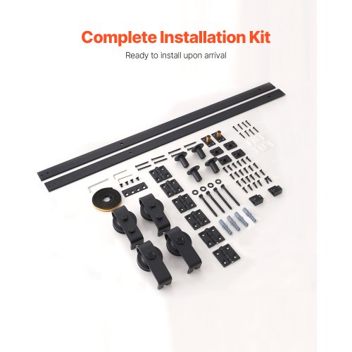 Bi-Folding Sliding Barn Door Hardware Track Kit 76" for Four 18" Doors ...