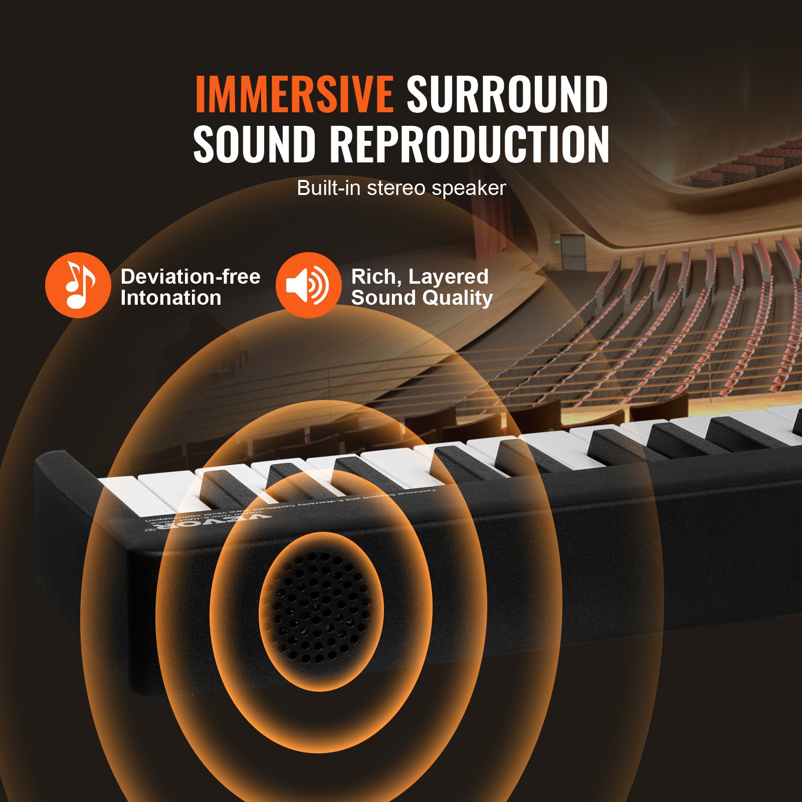 VEVOR 88 Key Folding Keyboard Piano Portable Foldable Piano Bluetooth MIDI Black | VEVOR US