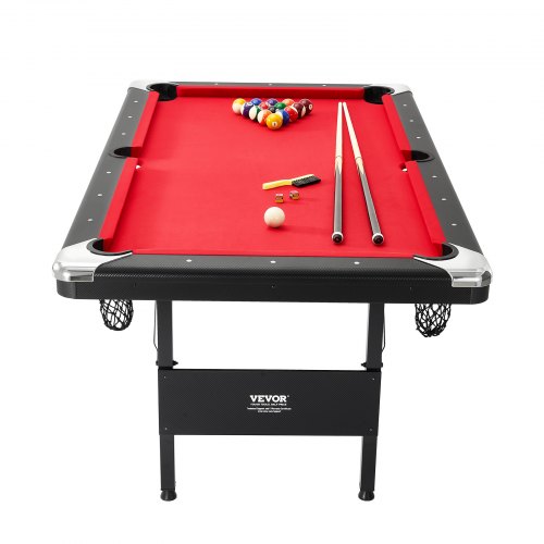 VEVOR Billiards Table, 6.3 ft Pool Table, Portable Foldable Space ...